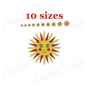 Sun Embroidery Design. Sunshine Design. Sun Mini Embroidery. Sun ...