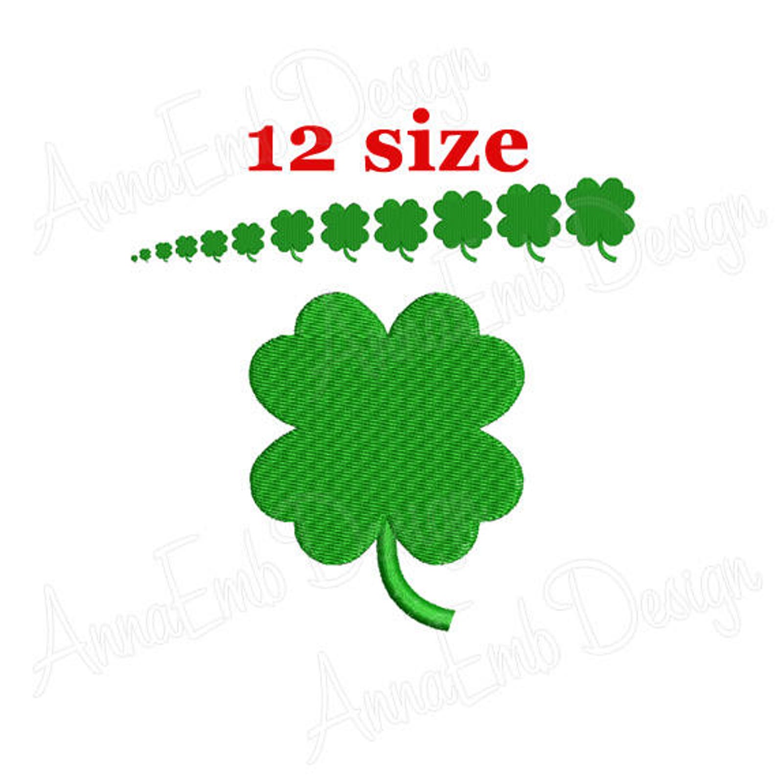 Clover 4 Leaf Embroidery Design. St.patrick's Clover - Etsy