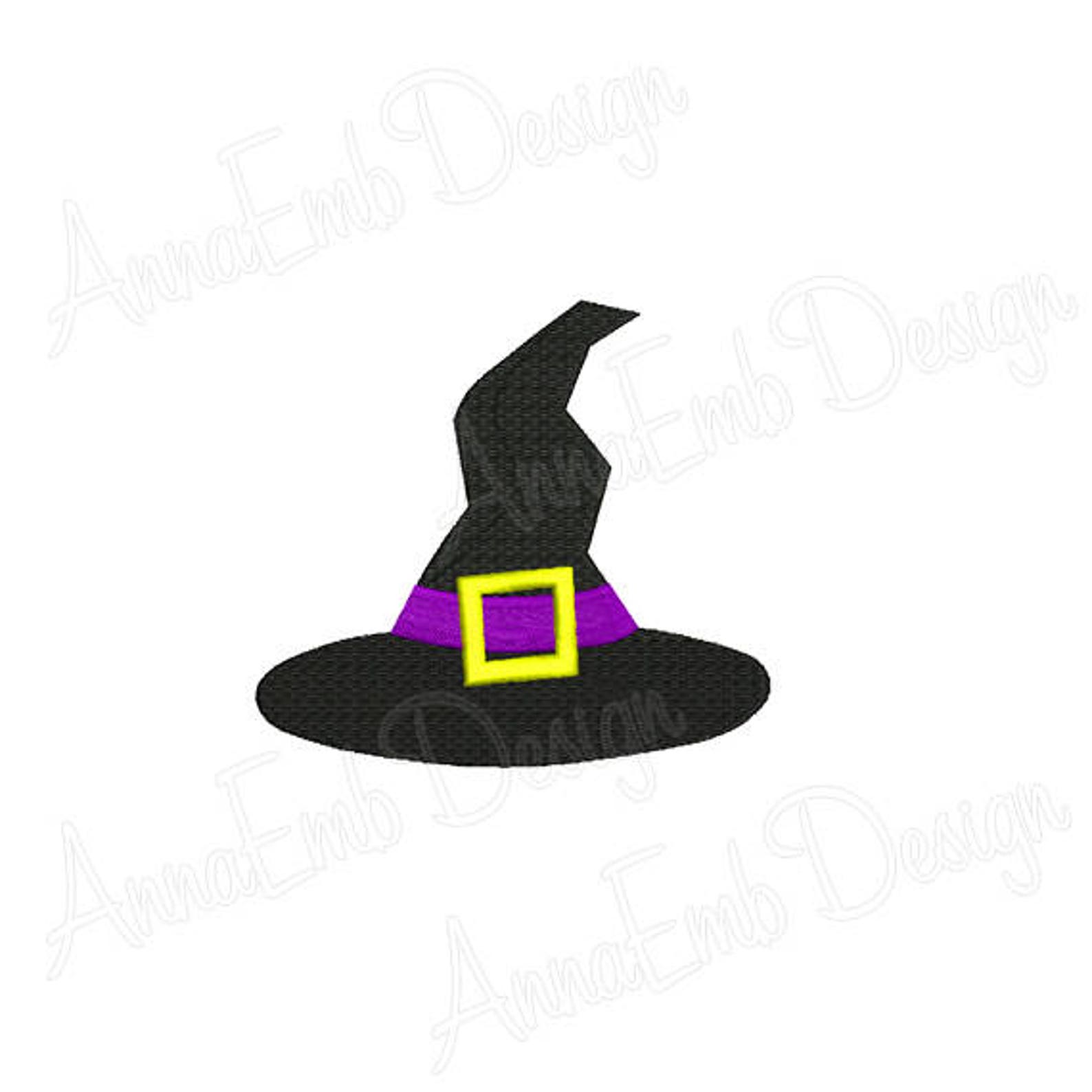 Witch Hat Embroidery Design. Witch Hat Mini Embroidery. Witch | Etsy