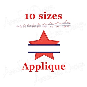 Star Applique Embroidery Design. Star Embroidery Design. Machine ...