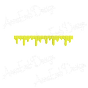 Dripping Border Embroidery Design. Machine Embroidery Design. Paint ...