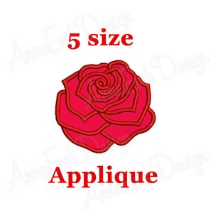 Rose Applique Embroidery Design. Flower Applique Design. Floral Machine ...