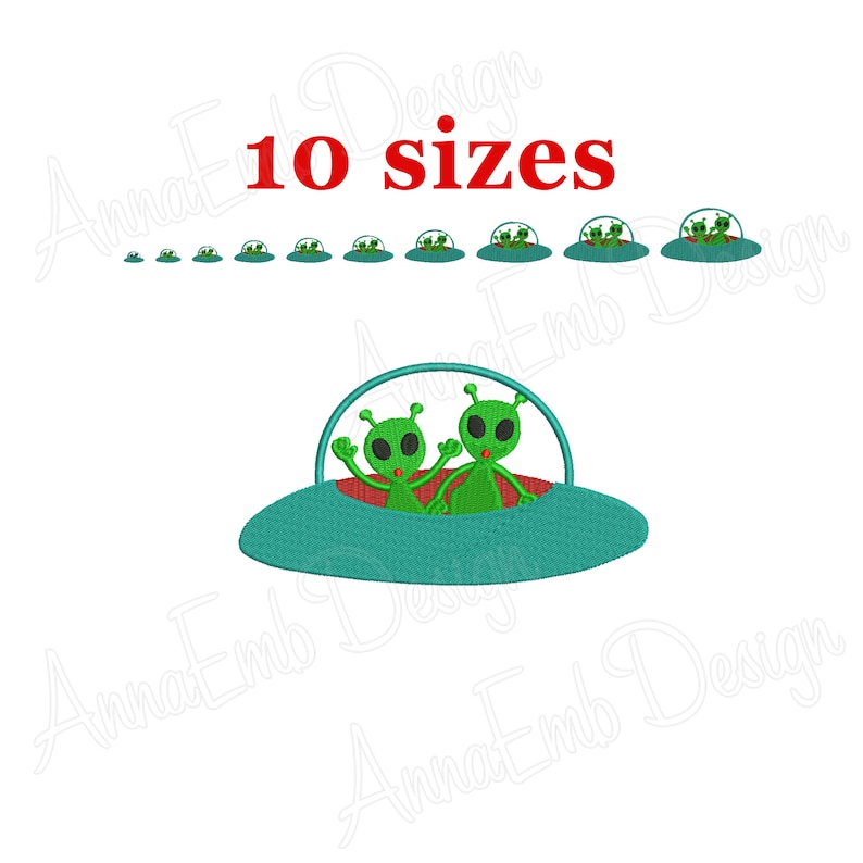 Alien Embroidery Design. Mini Alien. Machine Embroidery Design. Alien ...