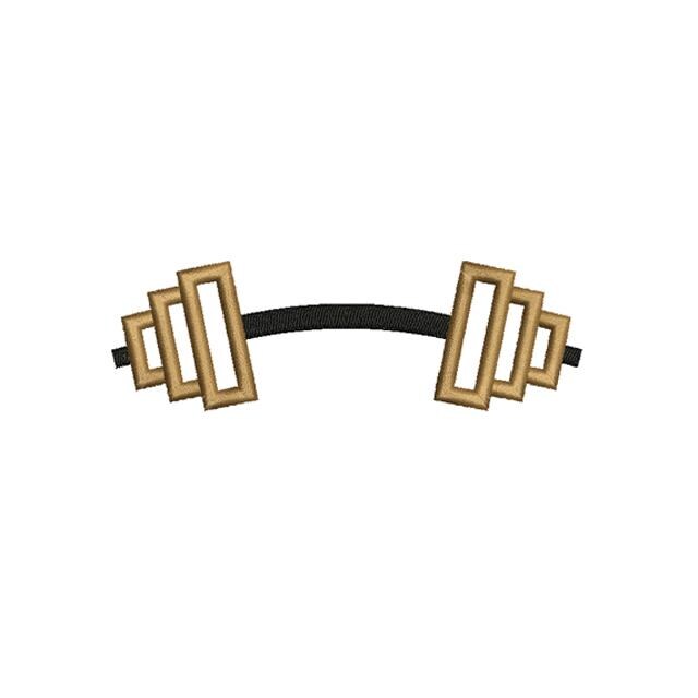 Barbell Embroidery Design. Barbell Applique Design. Machine Embroidery ...