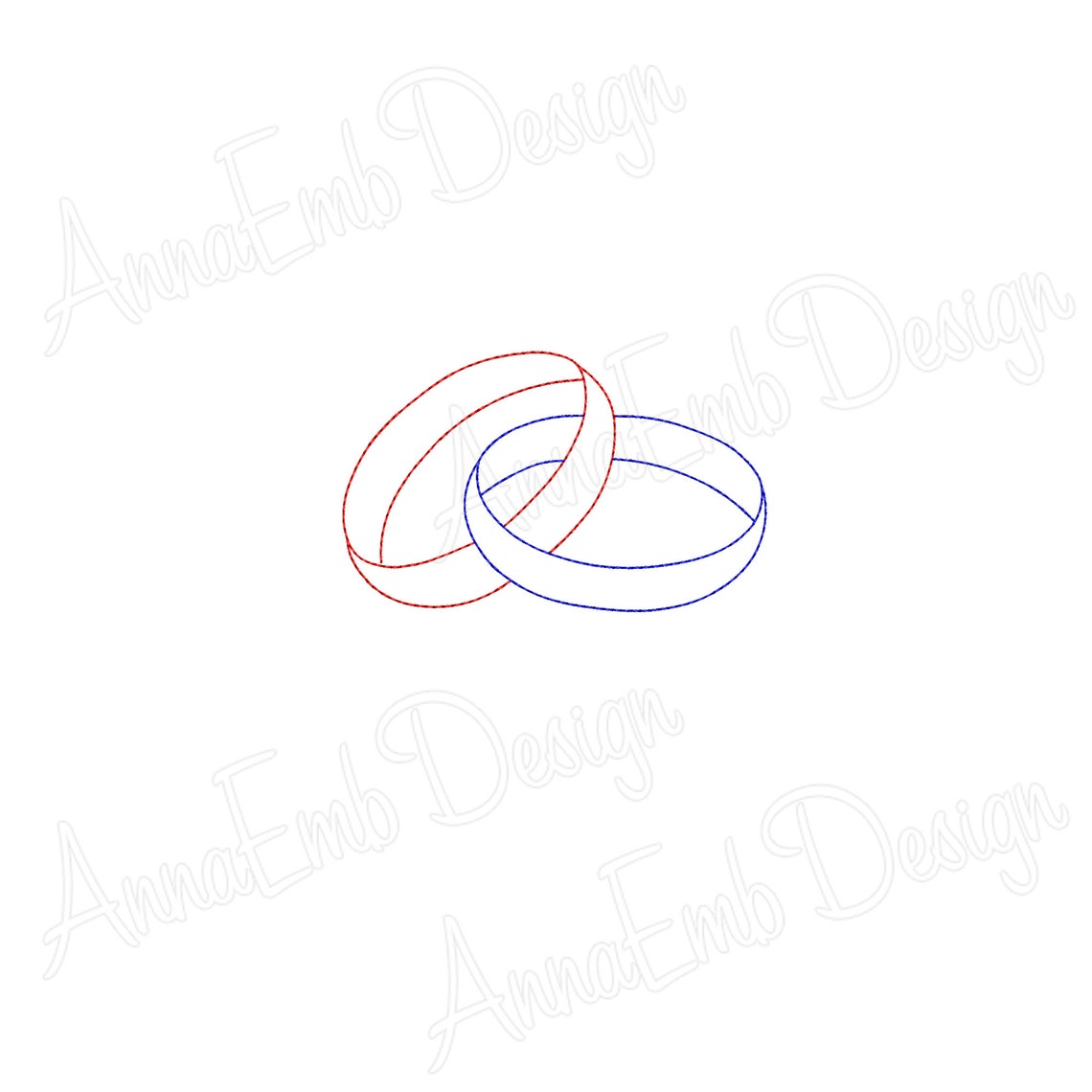 Wedding Rings Embroidery Design. Wedding Rings Bean Stitch. - Etsy