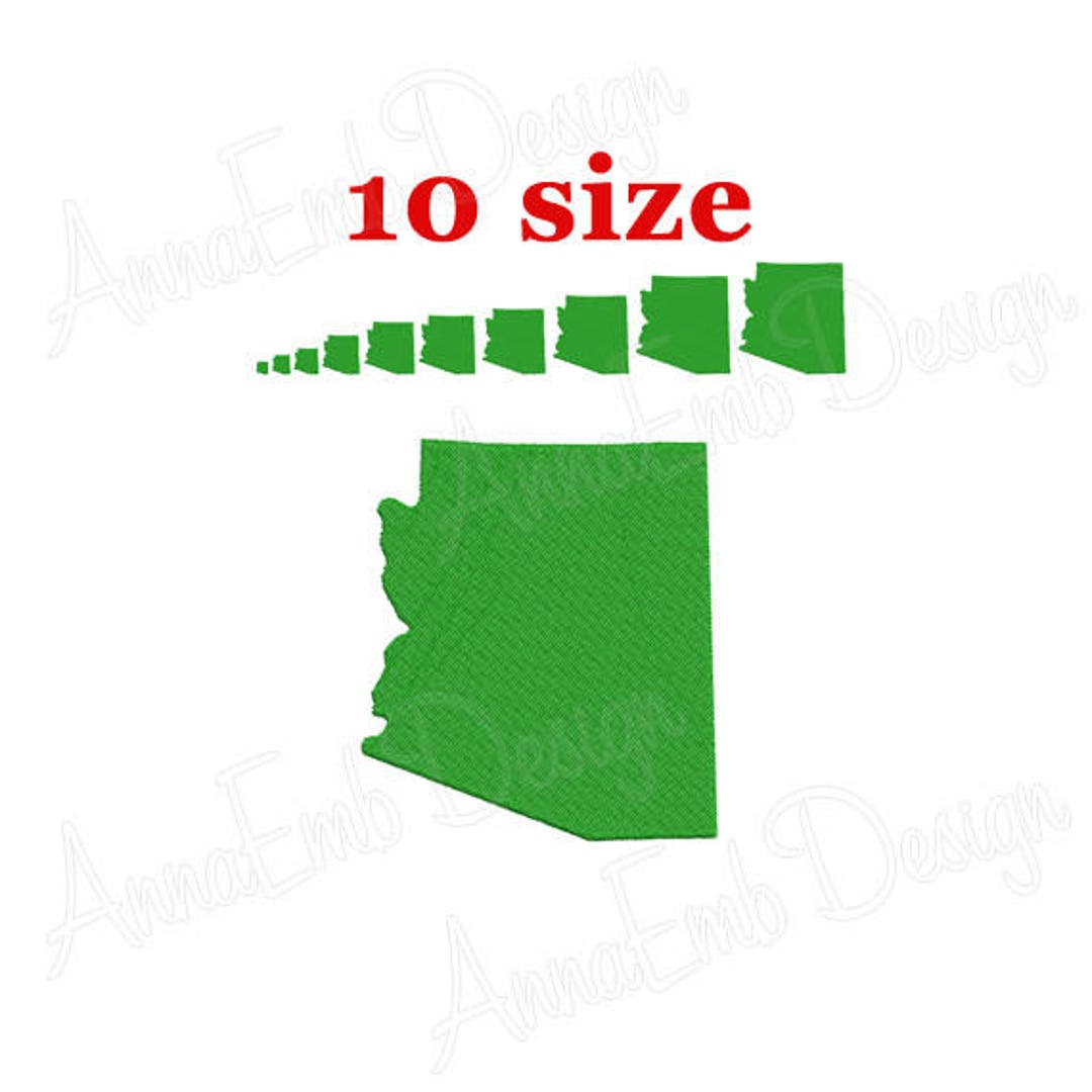 Arizona Embroidery Design. Arizona State Design. Machine Embroidery ...