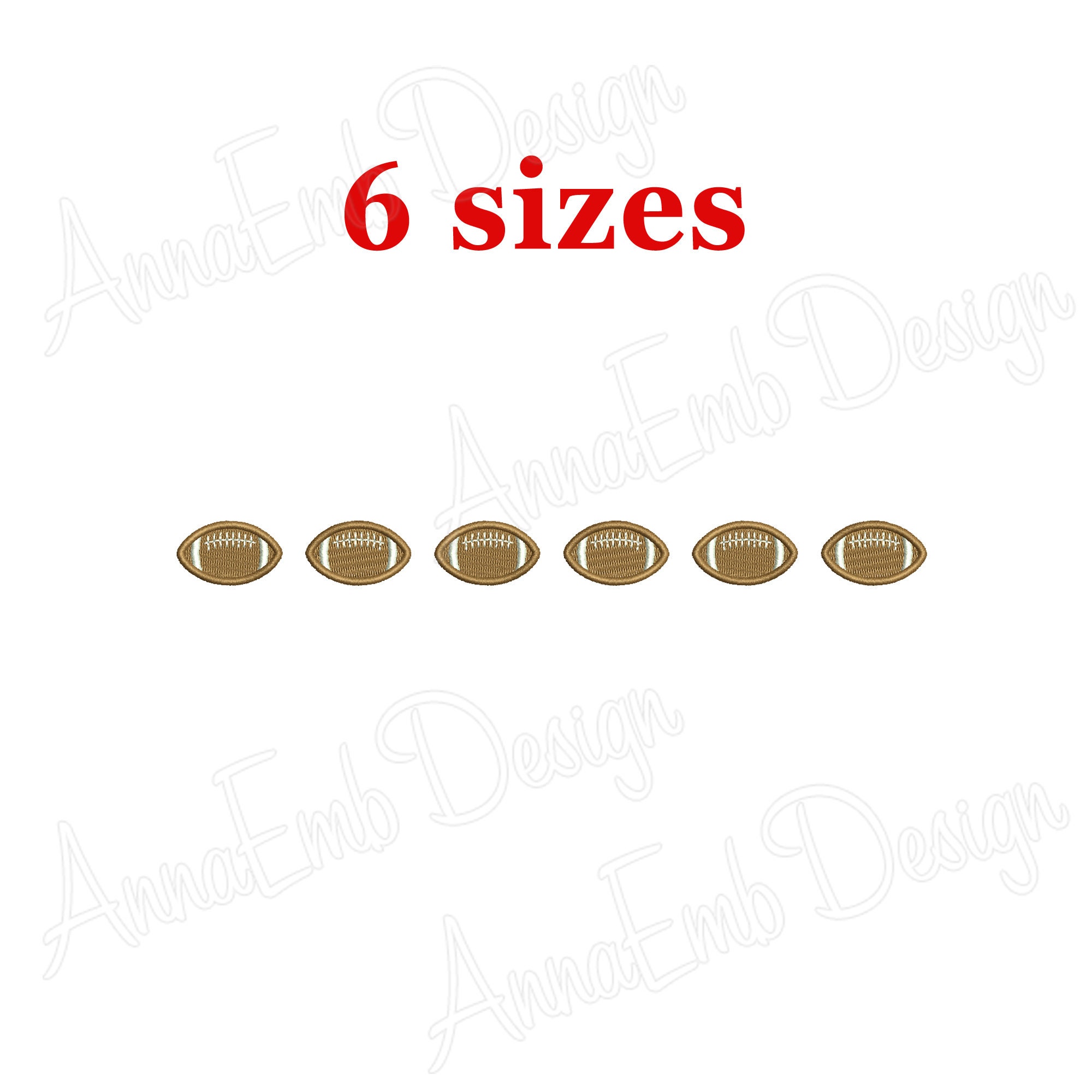 Football Embroidery Design. Machine Embroidery Design. Mini - Etsy