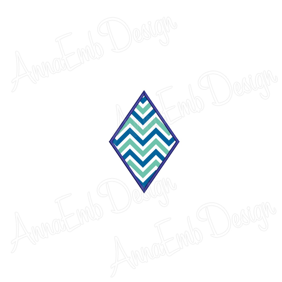 Diamond Applique Embroidery Design. Diamond Embroidery Design. | Etsy