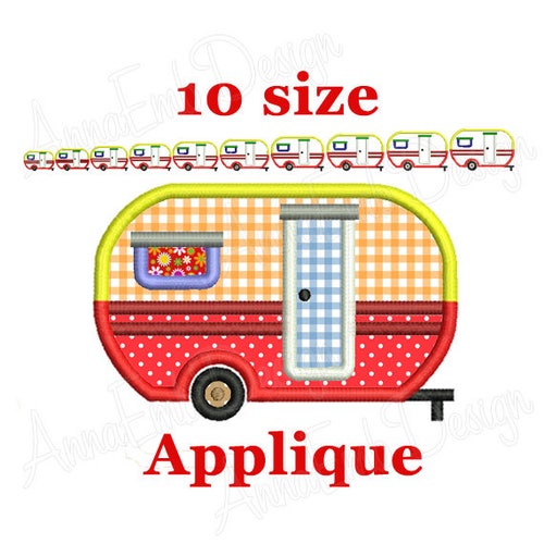 Happy Camper Applique Camping Machine Embroidery Design - Etsy