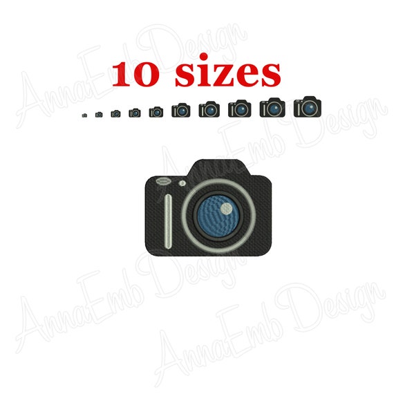 Camera Embroidery Design. Camera Silhouette. Camera Mini. - Etsy