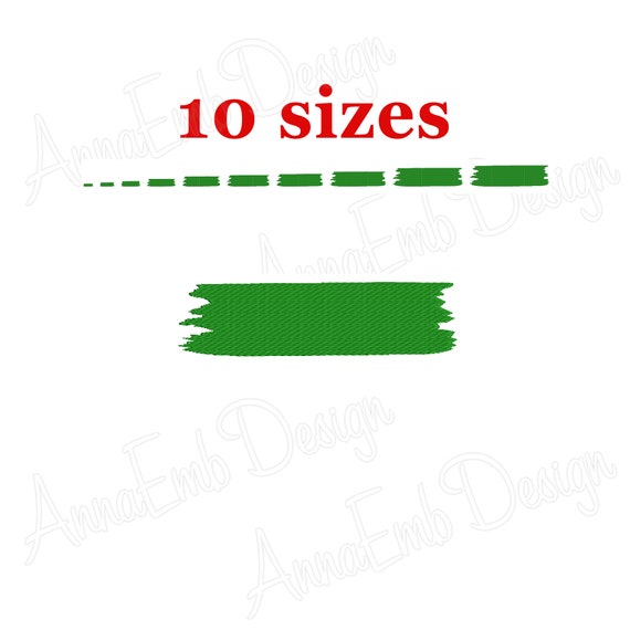 Banner Embroidery Design. Rectangle Name Tag. Ragged | Etsy