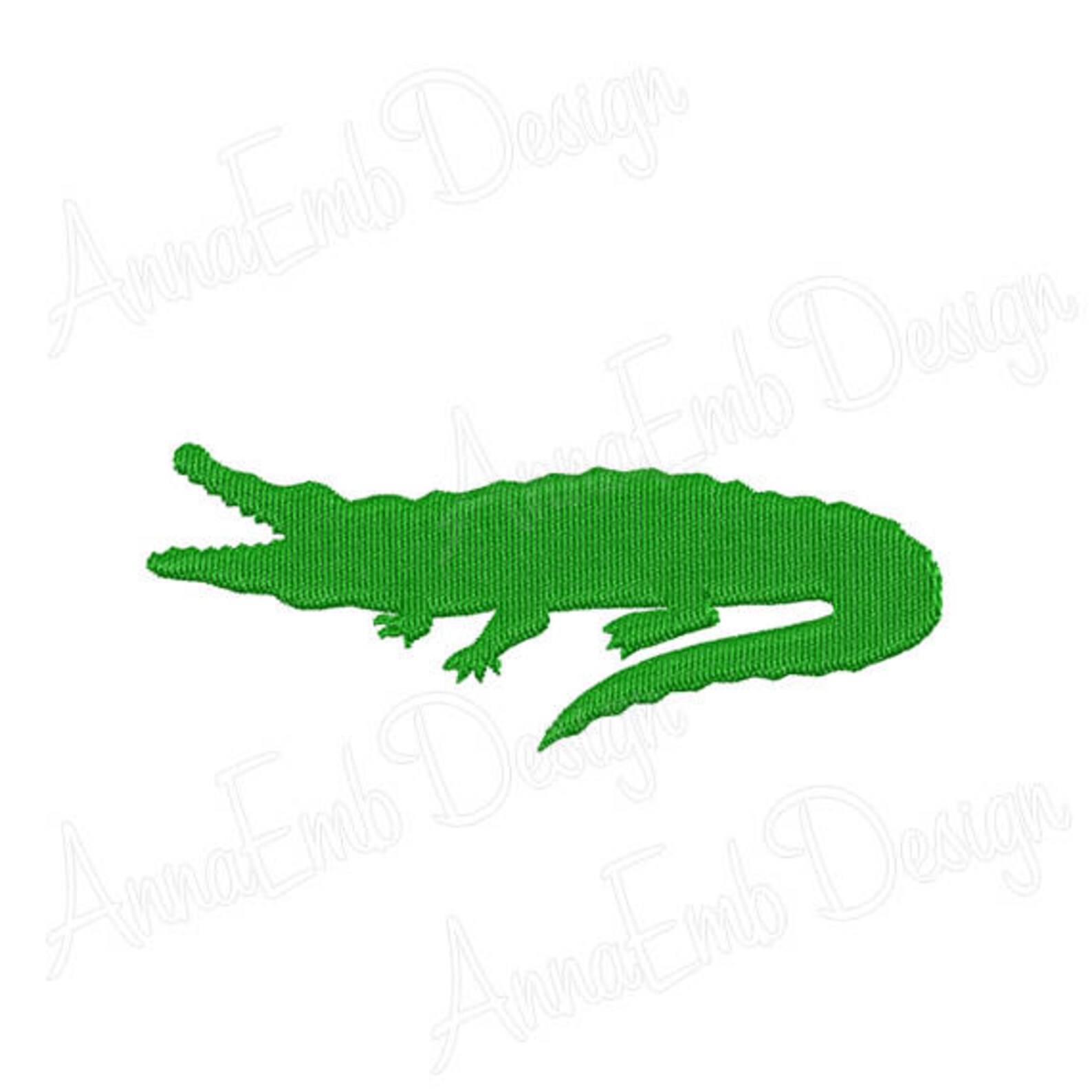 Alligator Embroidery Design. Alligator Silhouette. Alligator - Etsy