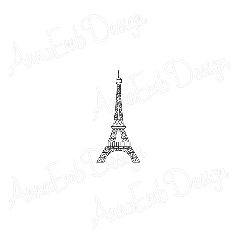 Eiffel Tower Embroidery Design. Paris Embroidery Design. Mini - Etsy