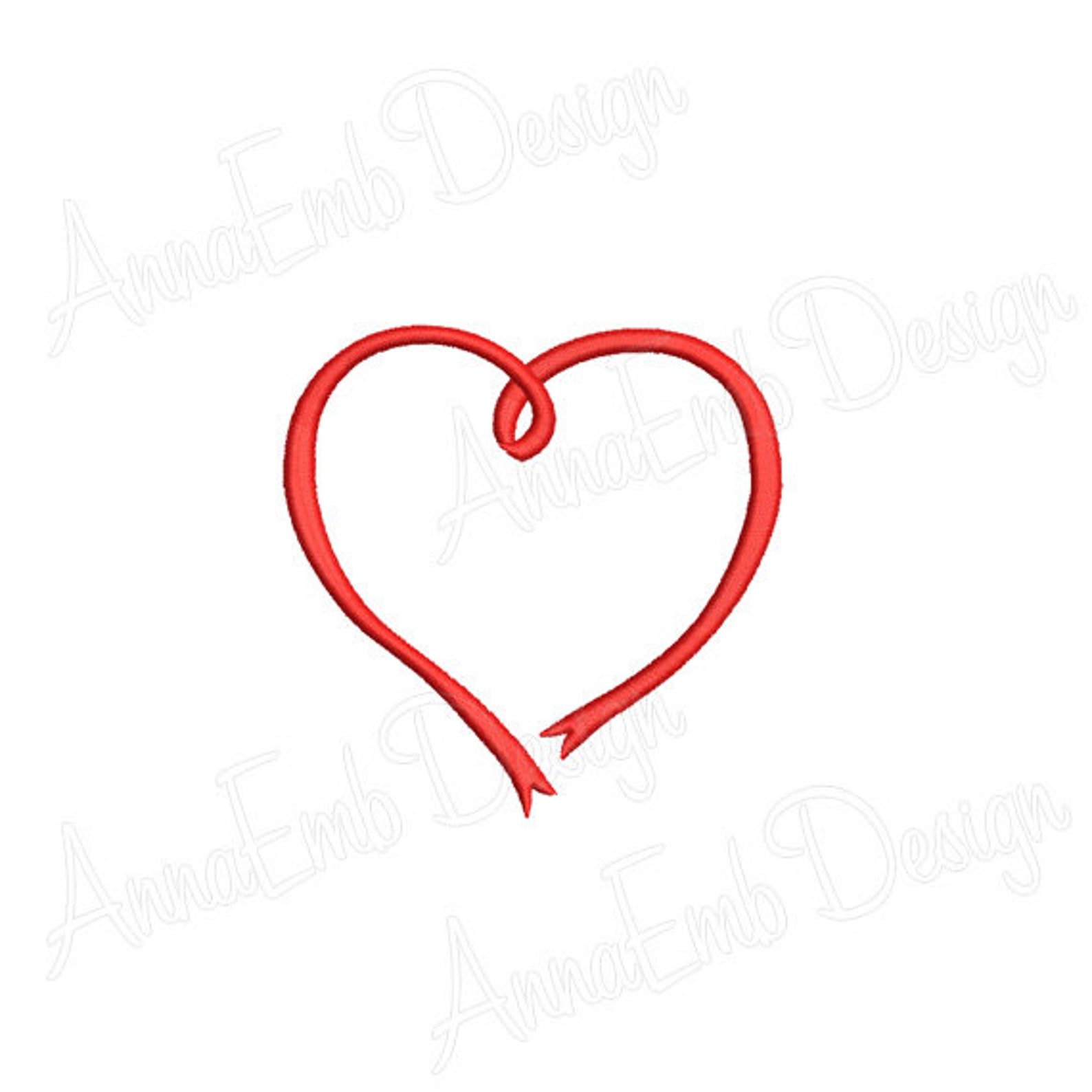 Heart Embroidery Design. Mini Heart Embroidery. Love. Heart | Etsy