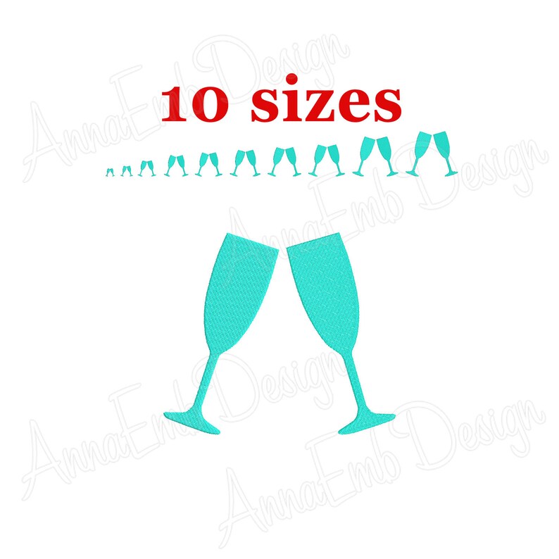 Wineglass Embroidery Design. Glass Silhouette. Goblet Mini | Etsy