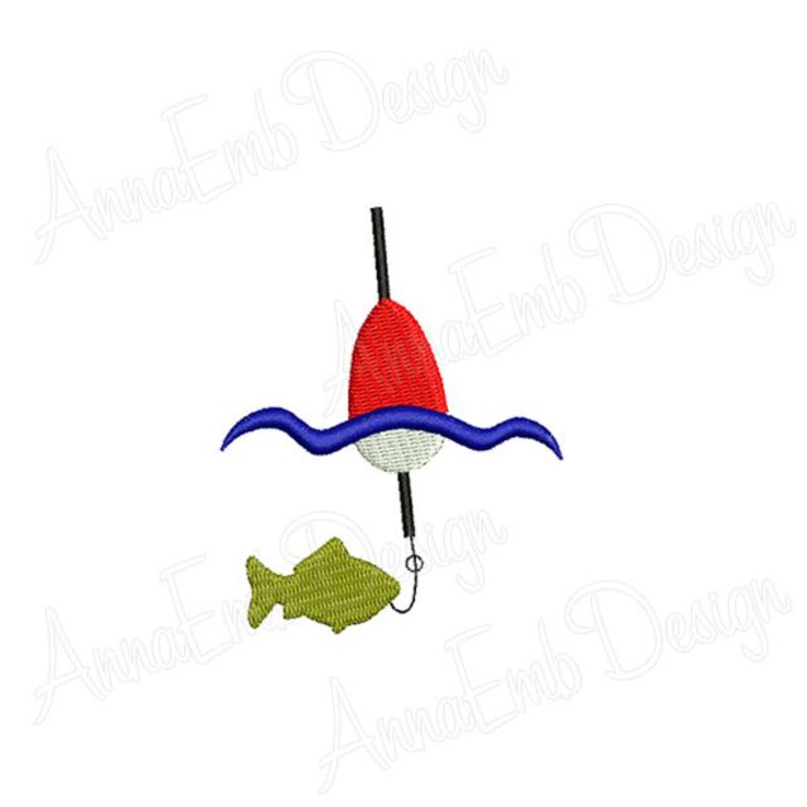Fishing Embroidery Design. Fishing Pole Embroidery Design. Fish and ...