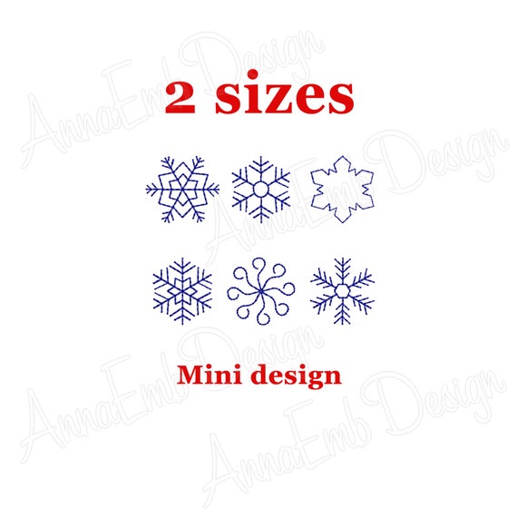 Snowflake Embroidery Machine Design. Snowflake Mini. Cristmas | Etsy