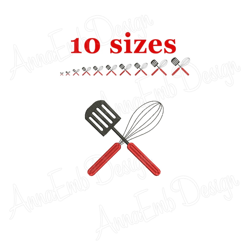 Cooking Utensils Embroidery Design - Etsy