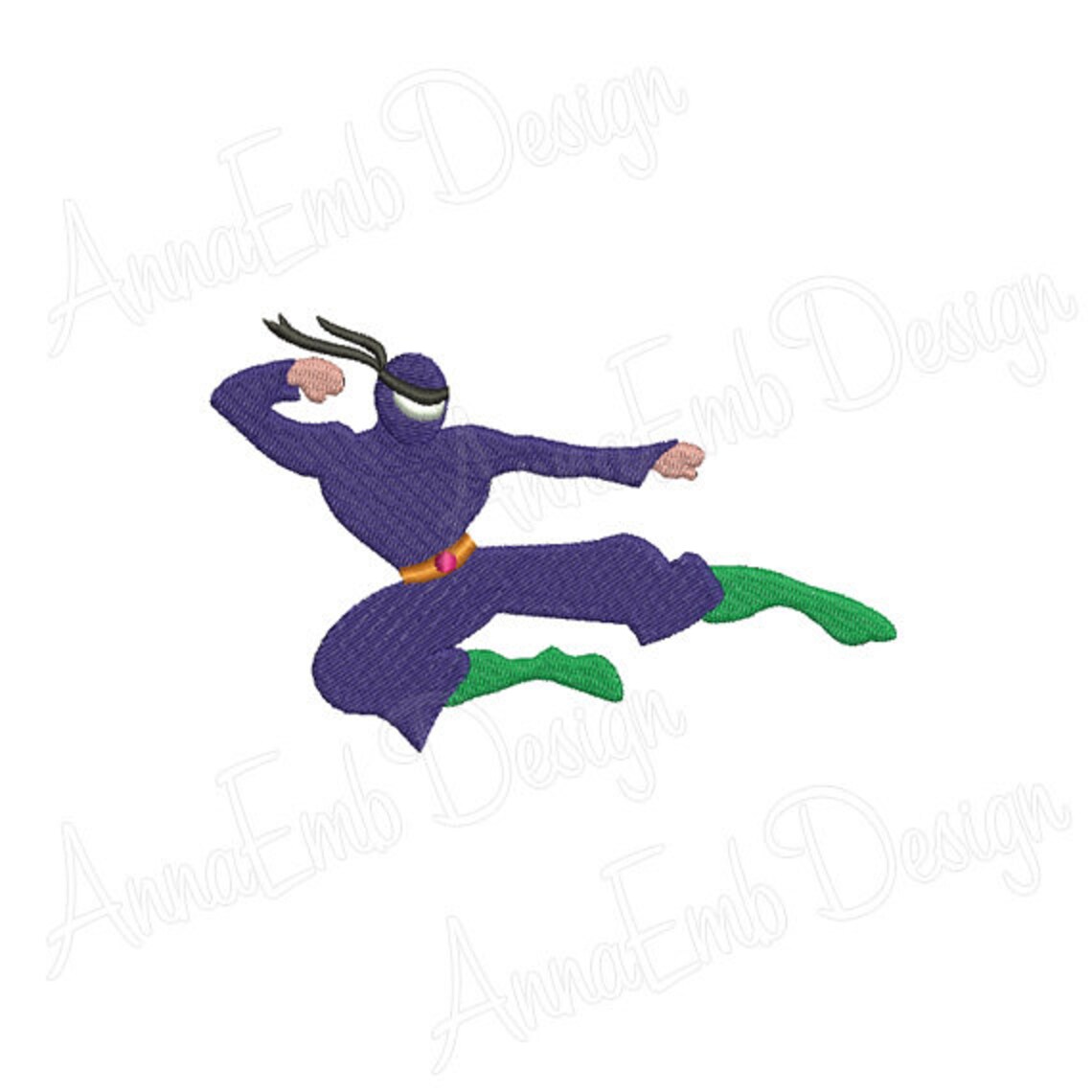 Ninja Embroidery Design. Ninja Machine Embroidery Design. Mini - Etsy