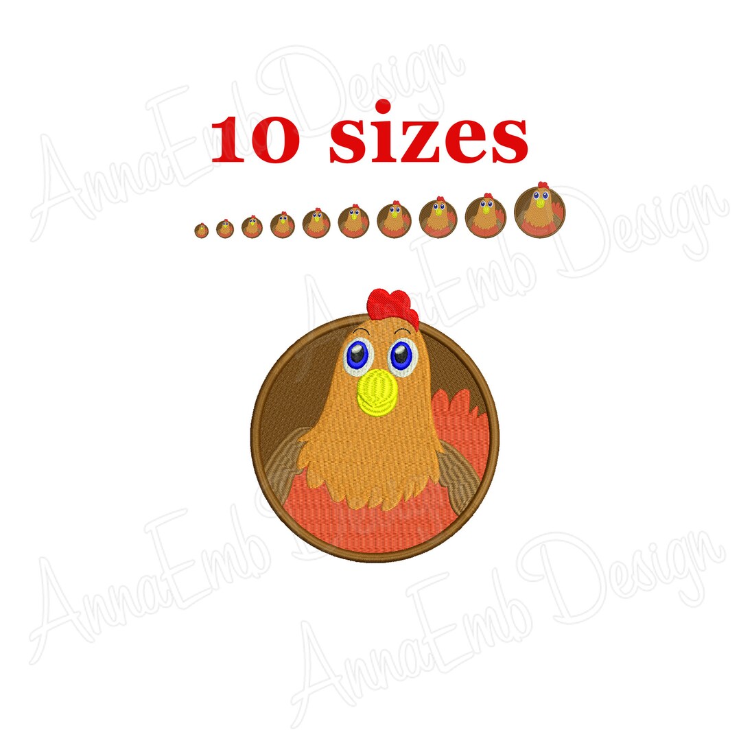 Hen Embroidery Design. Hen Silhouette. Mini Hen Embroidery ...