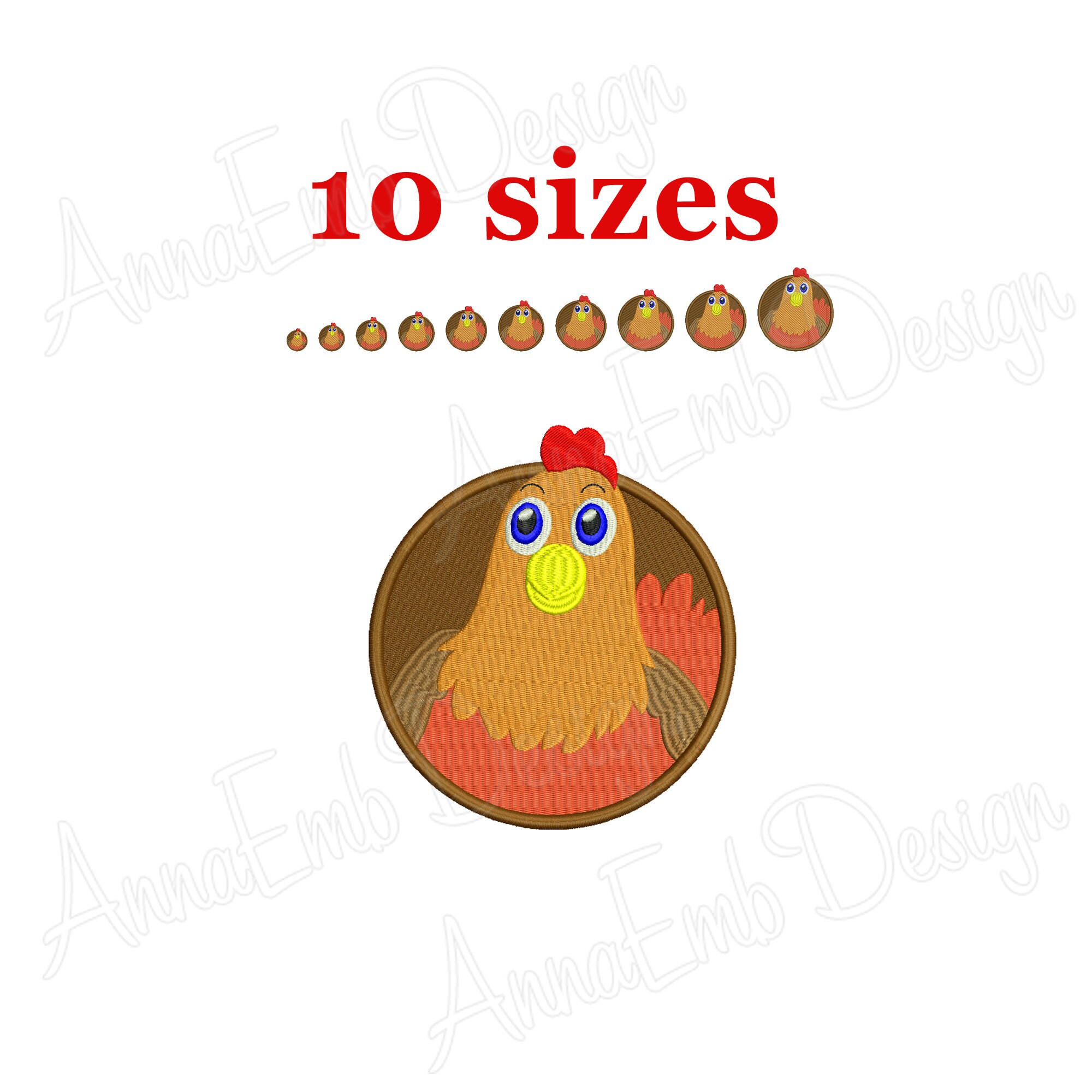 Hen Embroidery Design. Hen Silhouette. Mini Hen Embroidery ...