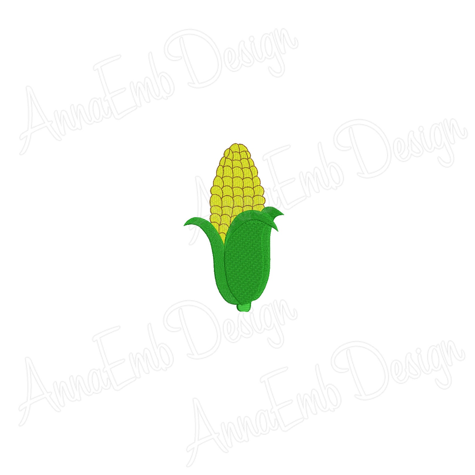 Corn Embroidery Design. Corn Silhouette Embroidery Design. Corn Design ...