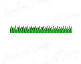 Grass Embroidery Design. Machine Embroidery. Grass Border | Etsy