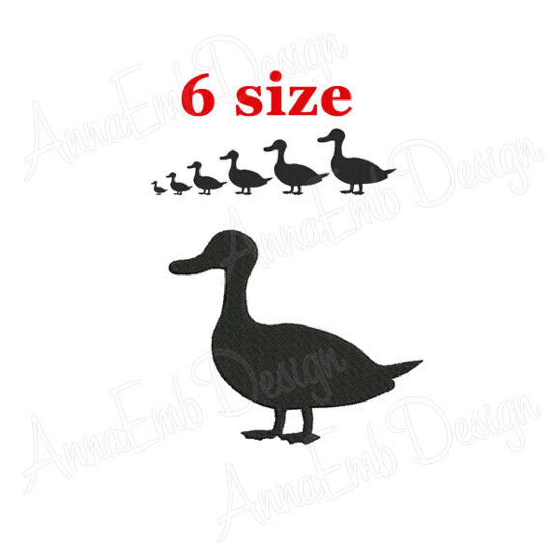 Duck Embroidery Design. Goose Silhouette. Goose Silhouette. - Etsy