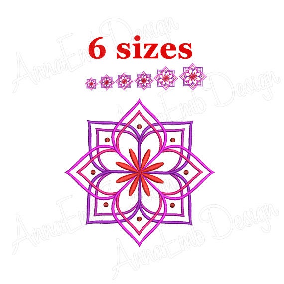 Mandala Embroidery Design. Mandala Flower. Sacred Geometry. | Etsy