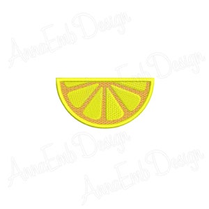 Lemon Slice Embroidery Design. Lemon Embroidery Design. Lemon Mini ...
