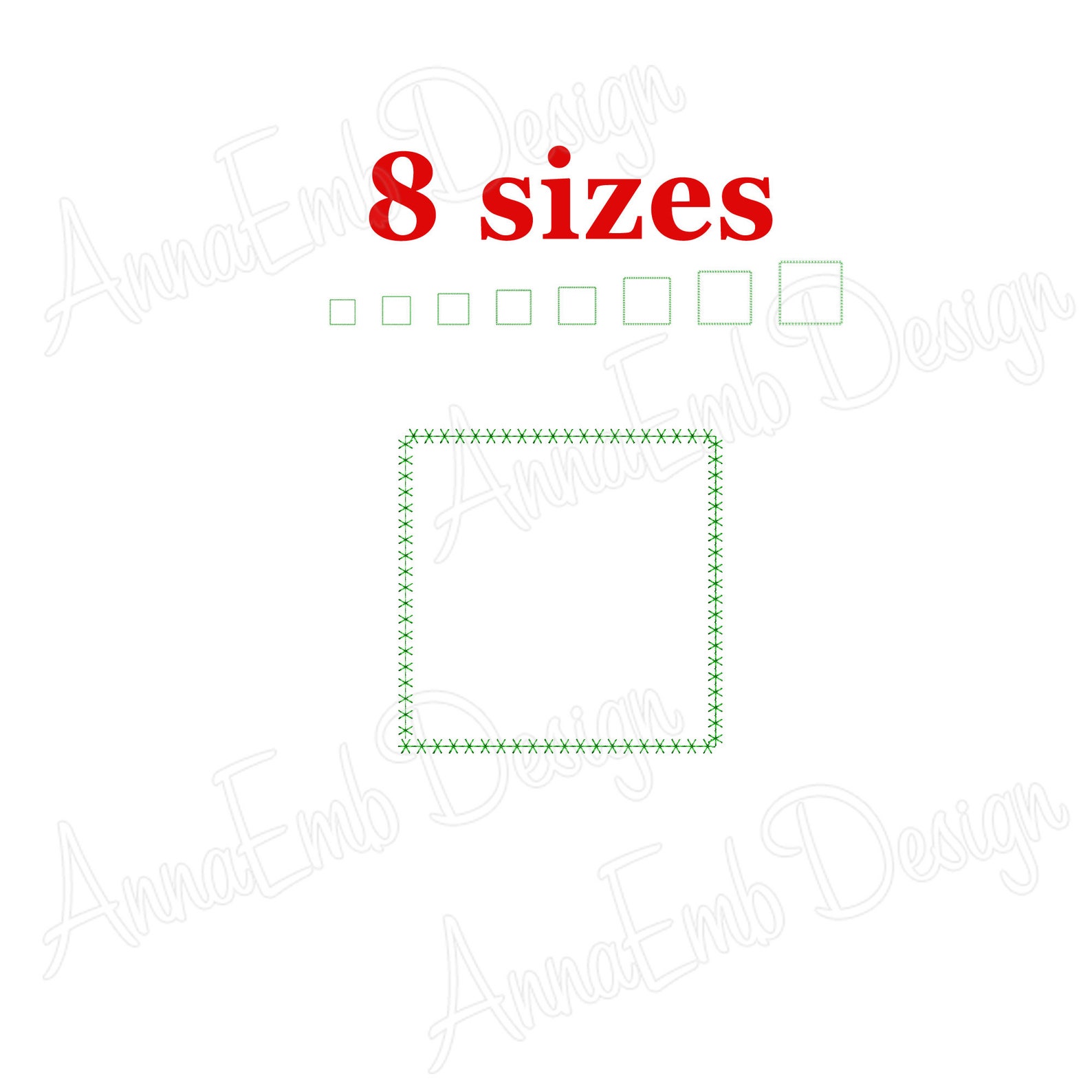 Square Embroidery Design. Machine Embroidery Design. Mini | Etsy