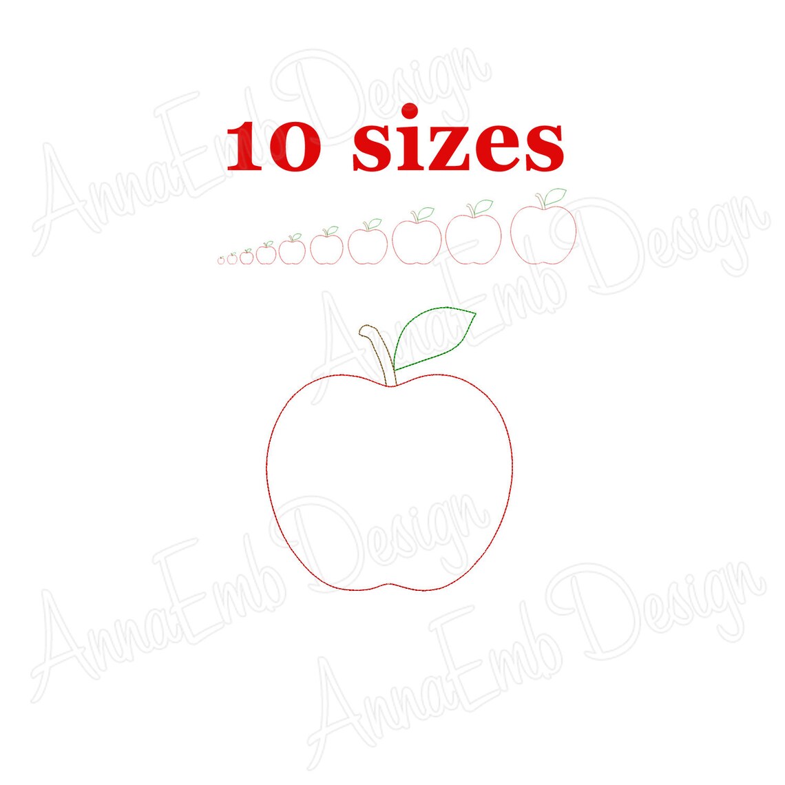 Apple Embroidery Design. Apple Mini Embroidery. Fruit - Etsy