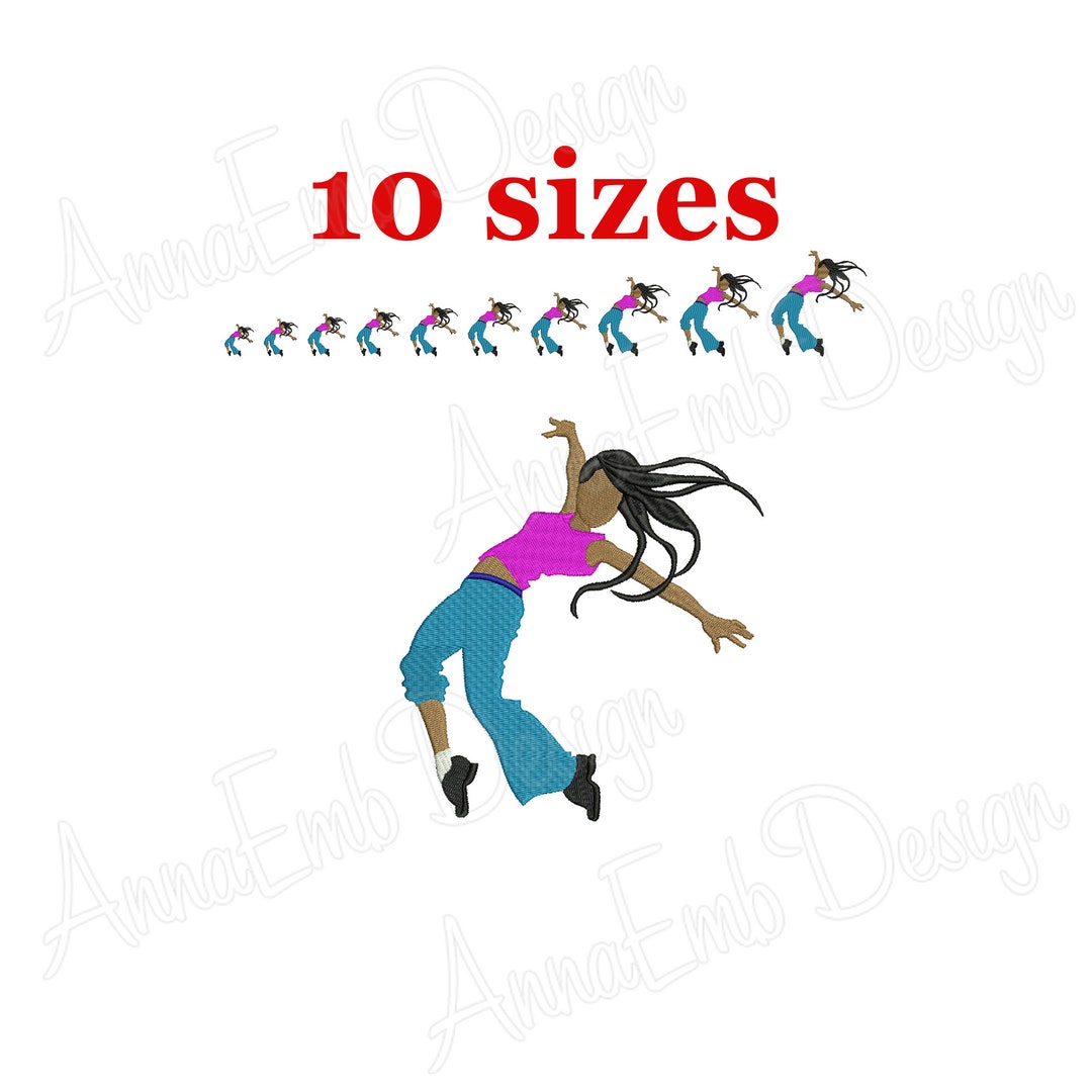 Dancer Embroidery Design. Dancer Silhouette. Machine Embroidery Design ...