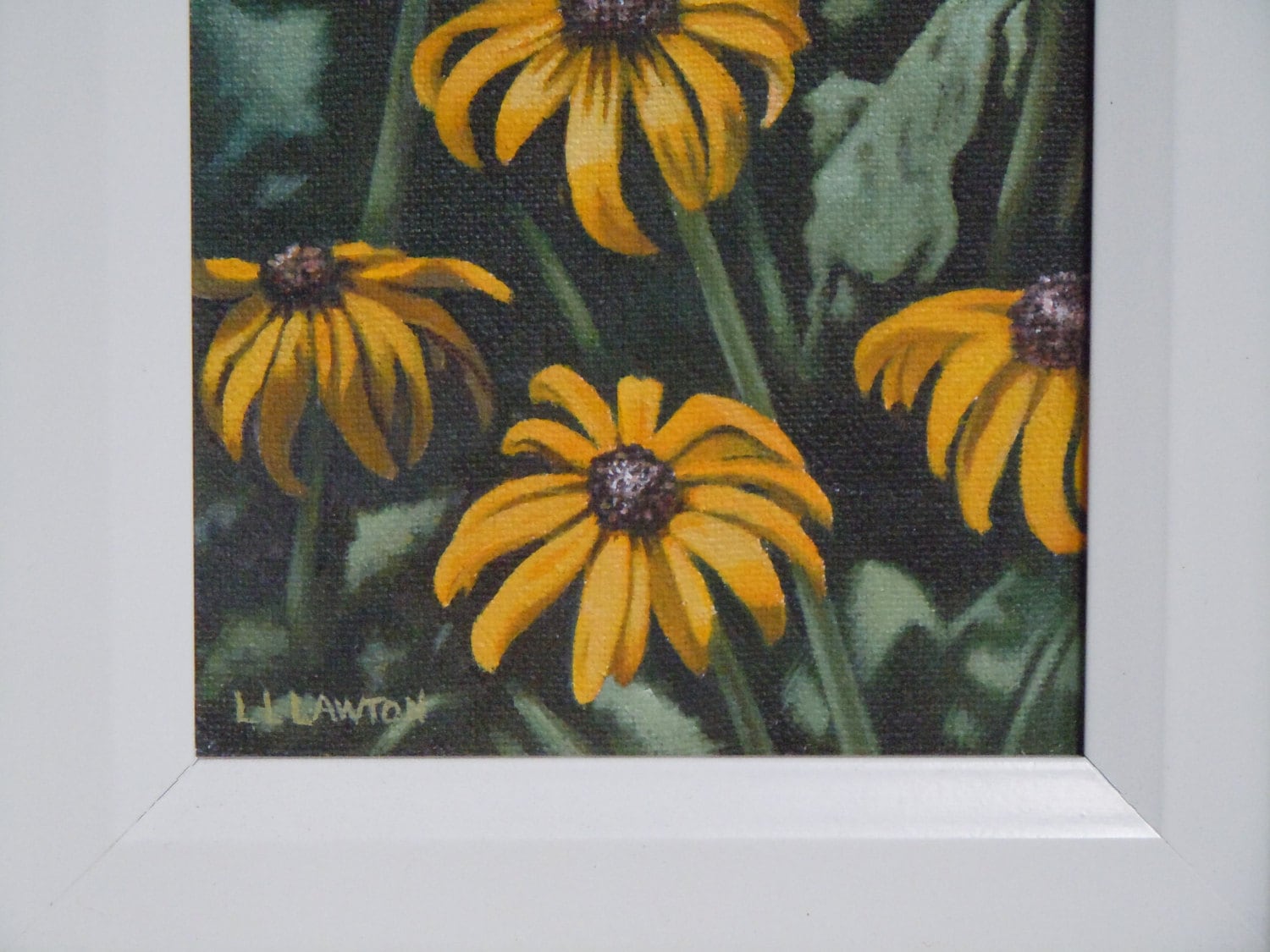 Daisies Original Small Acrylic Flower Painting Framed Daisy - Etsy