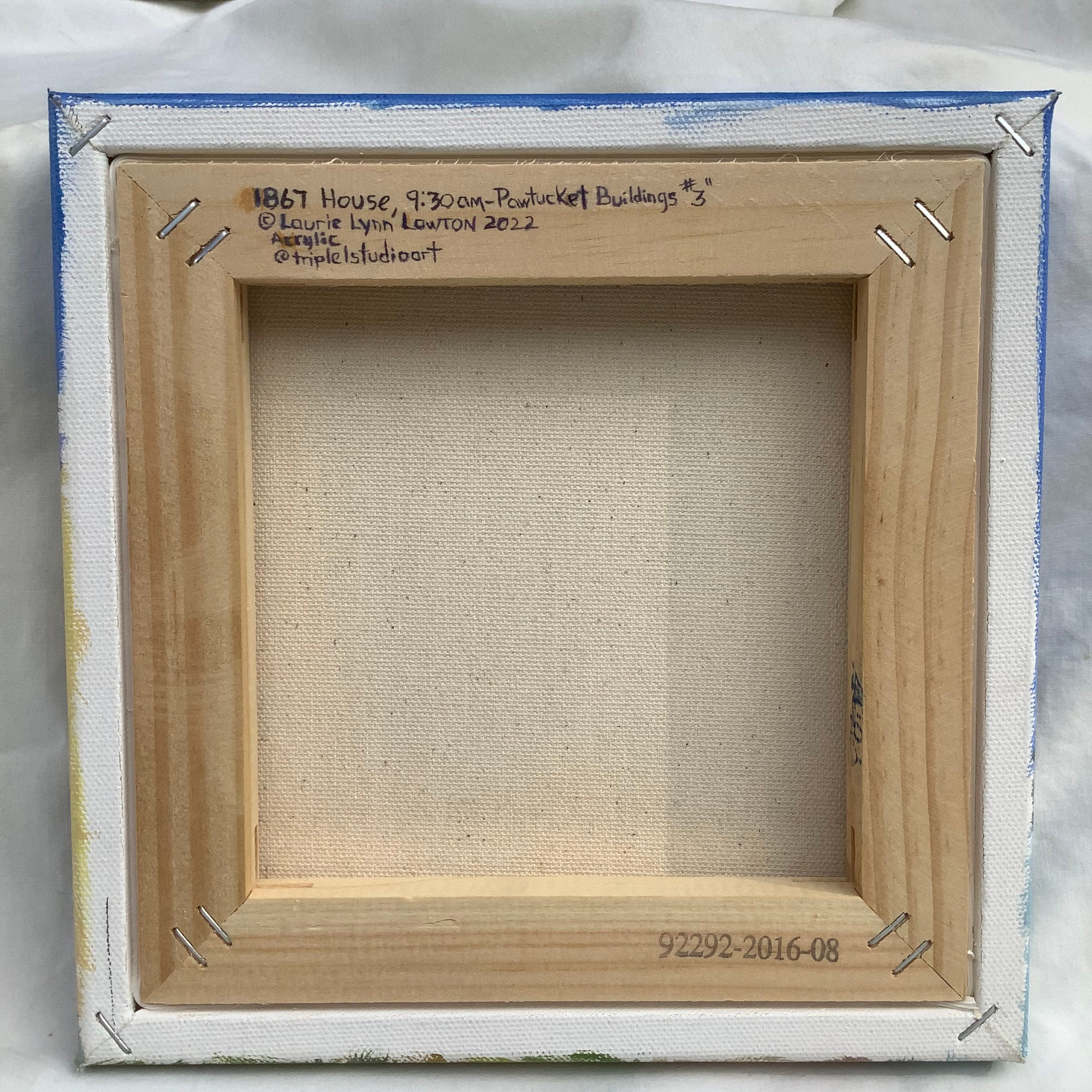 Original Small Acrylic Architectural Painting, 8 X 8 Stretched Canvas ...