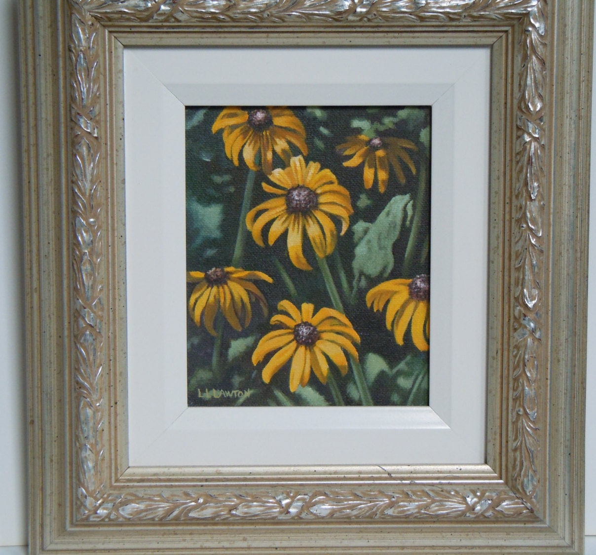 Daisies Original Small Acrylic Flower Painting Framed Daisy - Etsy