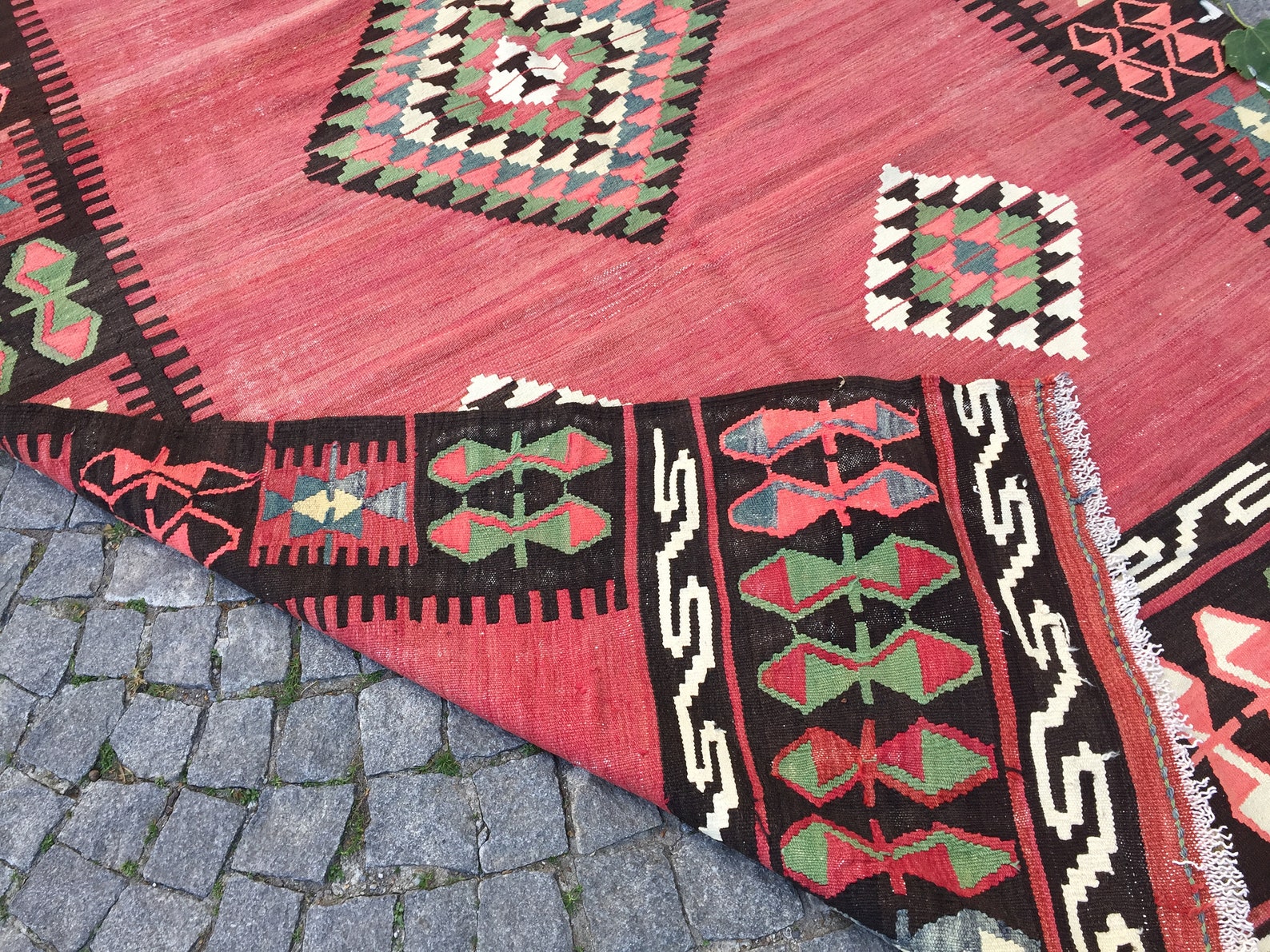 Red Kilim Rug, 70x125 in 178x317 Cm Turkish Kilim Rug Anatolian Kilim ...