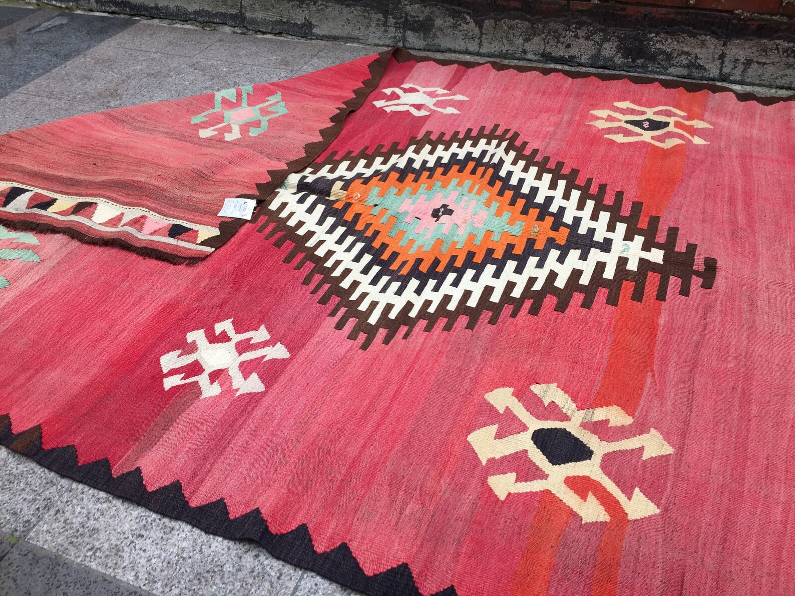 Red Kilim Rug67x124 in 168x313 Cmturkish Handmade Kilim | Etsy