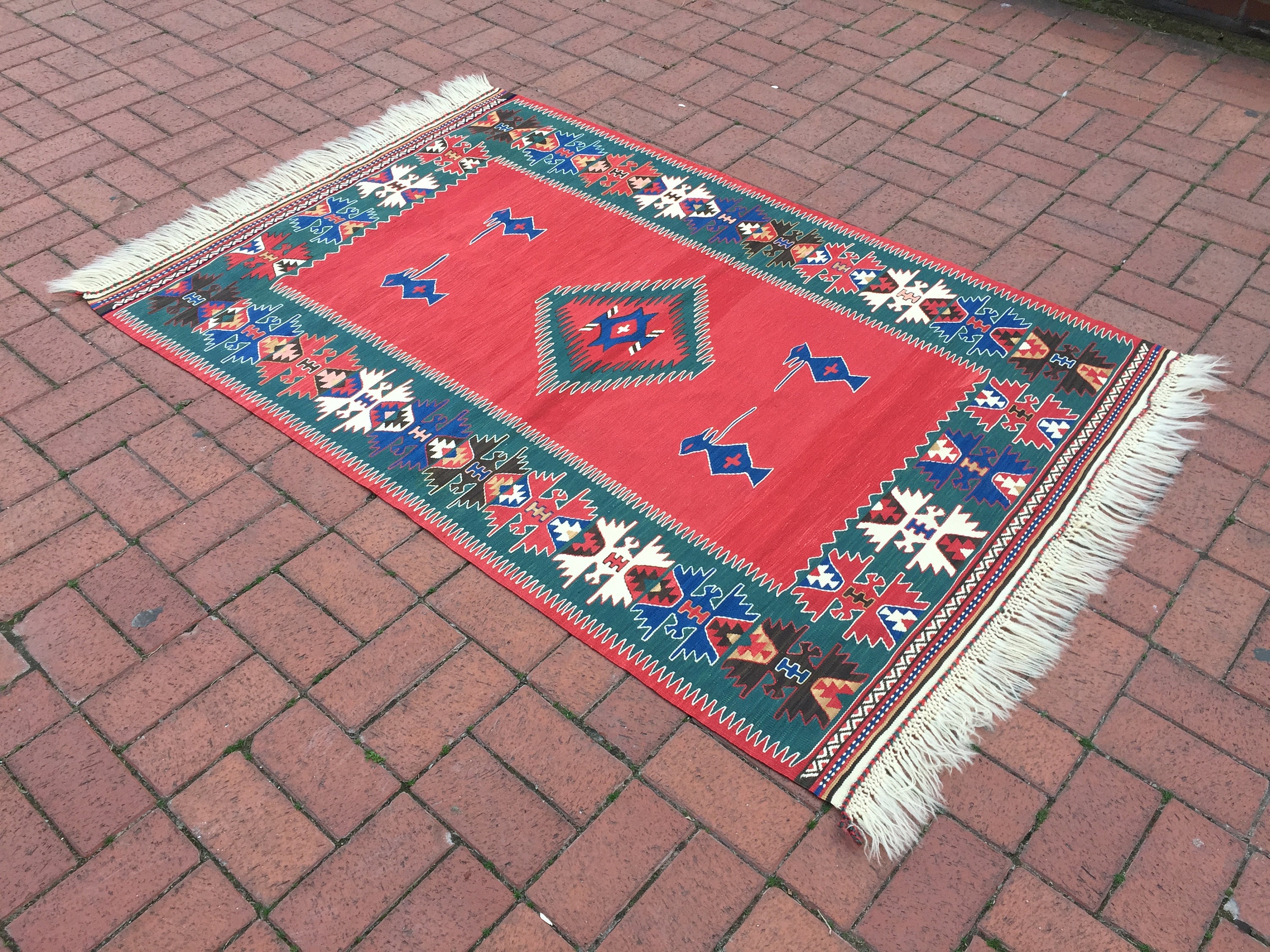 Red Turkish Rugs 47x69 in 120x175 cm Nomadic kilim Rug | Etsy
