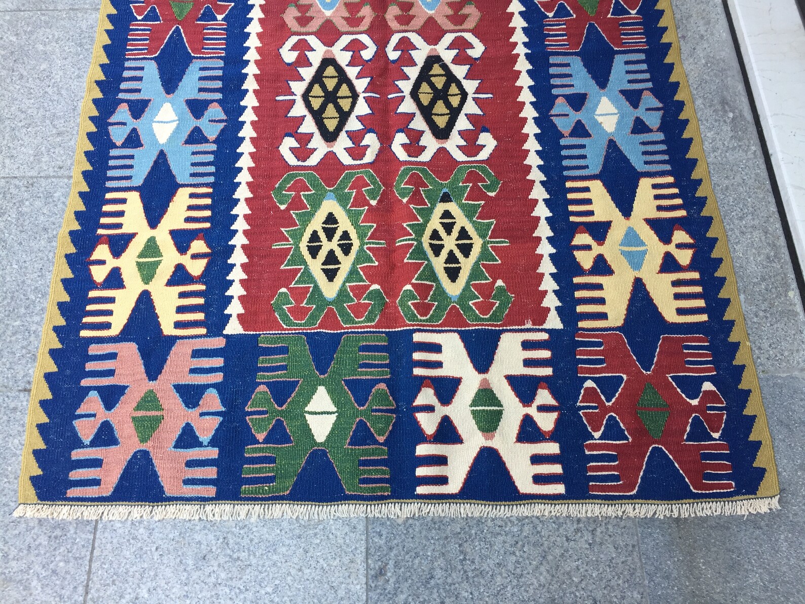 Blue Kilim Rug 46x70 in 118x179 Cm Handmade Kilim Rugvintage - Etsy