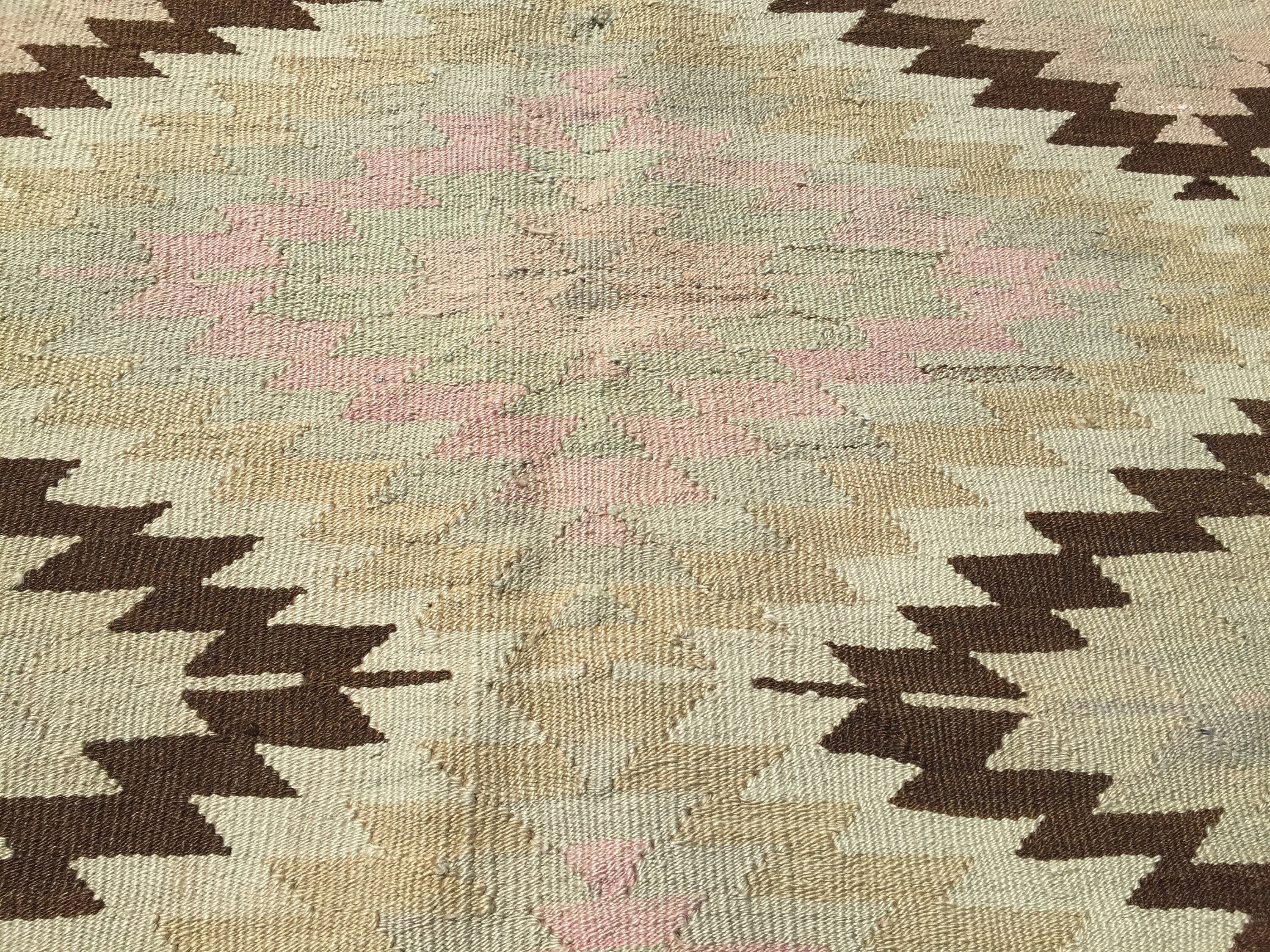 Turkish Pastel Kilim Rug 52x75 in 131x190 Cm Handwoven - Etsy