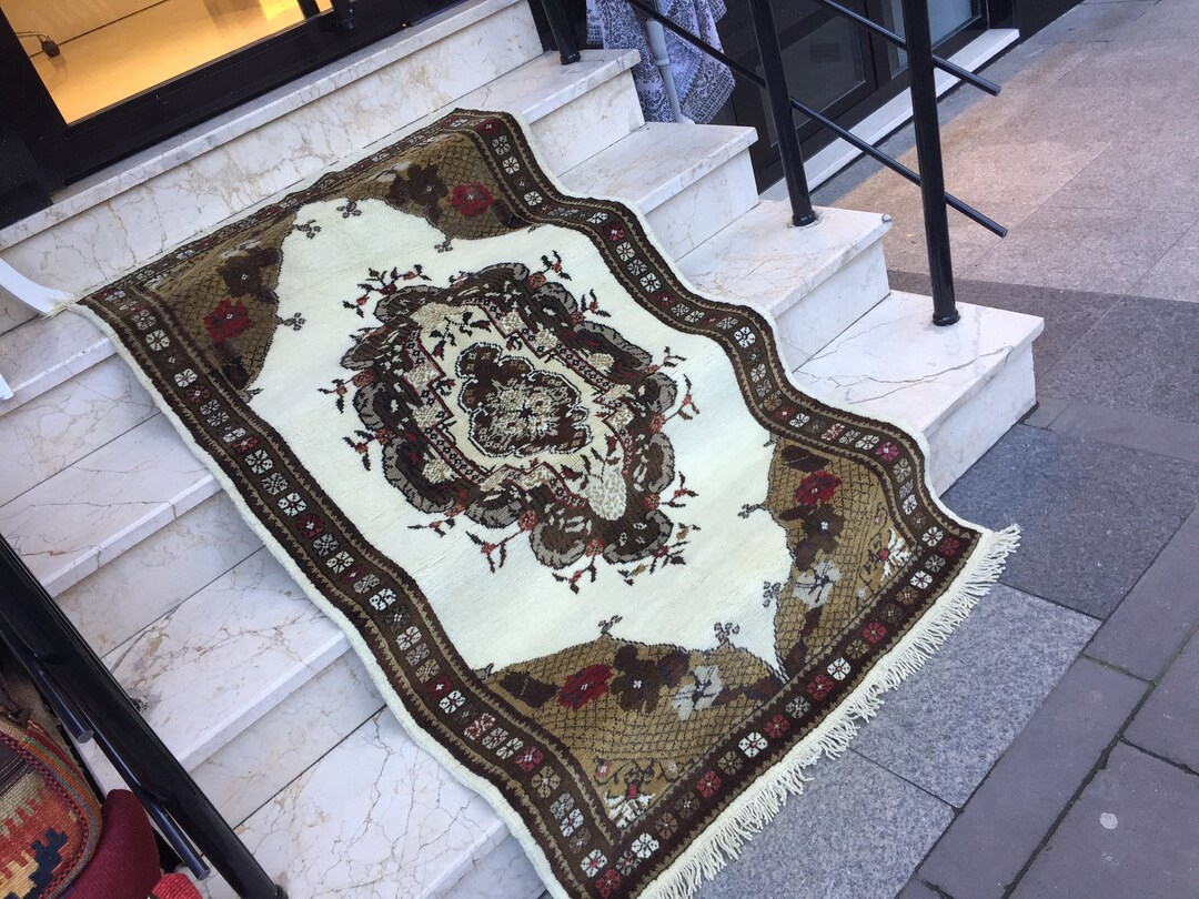 Anatolian Vintage Rug 37x67 in 95x170 Cm Turkish Carpet Traditional ...