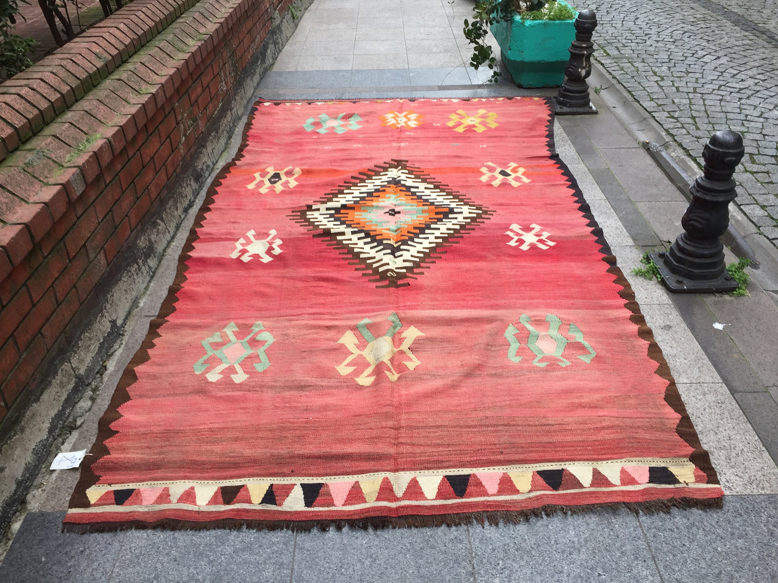 Red Kilim Rug67x124 in 168x313 Cmturkish Handmade Kilim | Etsy