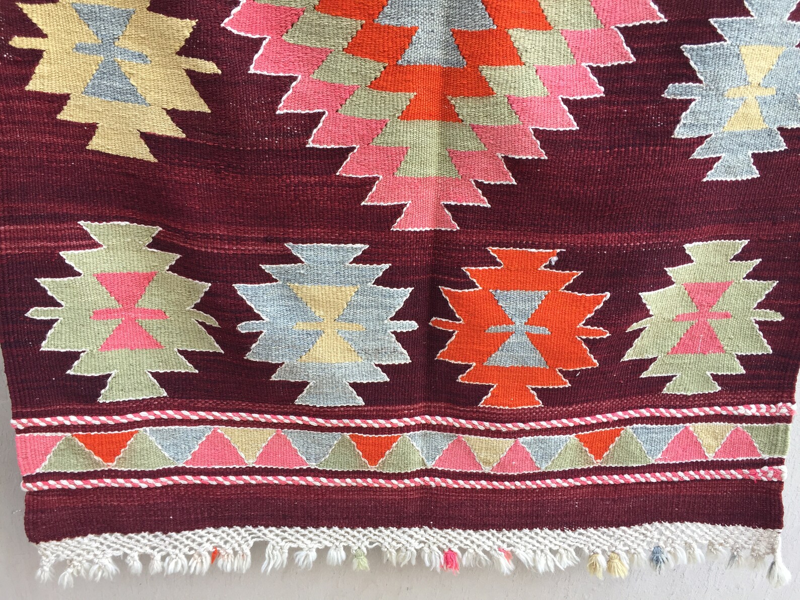 Pink Kilim Rug 42x68 in 106x172 Cm Anatolian Kilim Rugs - Etsy