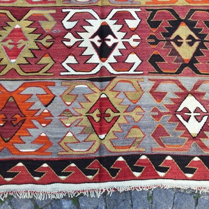 Red Kilim Rug 62x144 in 157x365 Cm Turkish Kilim Rug - Etsy