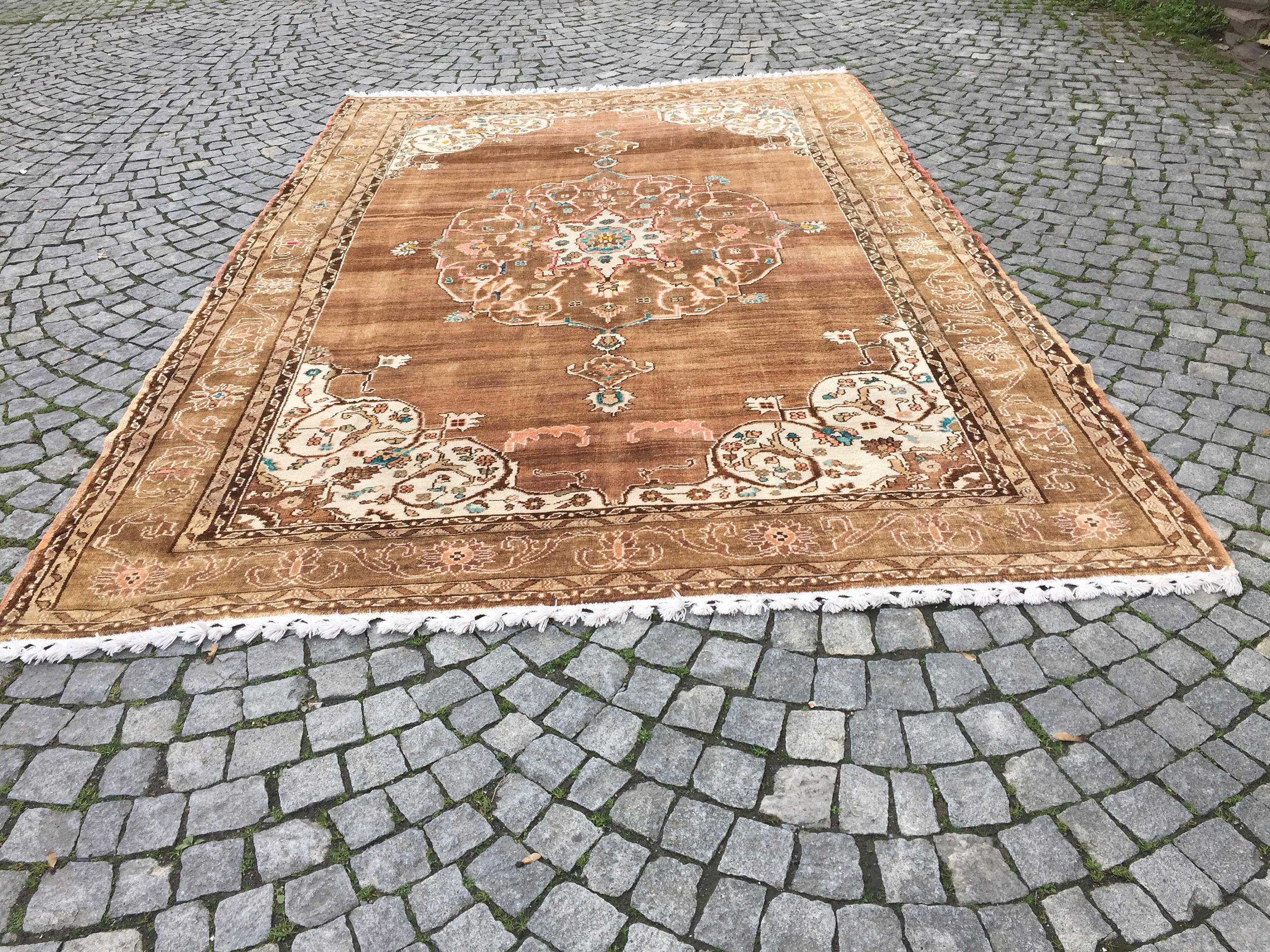 Large Vintage Rug 91x126 inc 230x320 cmNatural Tukish | Etsy
