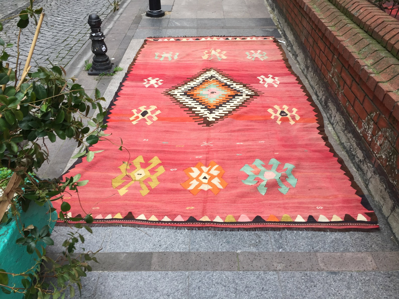Red Kilim Rug67x124 in 168x313 Cmturkish Handmade Kilim | Etsy
