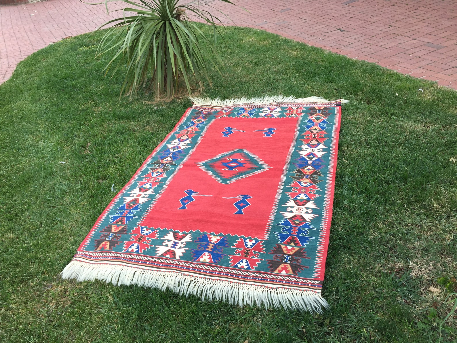 Red Turkish Rugs 47x69 in 120x175 cm Nomadic kilim Rug | Etsy