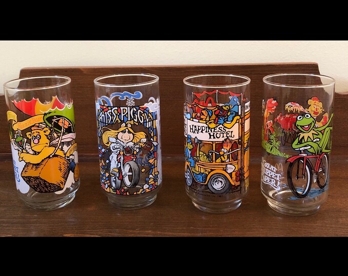 Mcdonald's Great Muppet Caper Glasses Complete Set of 4 - Etsy