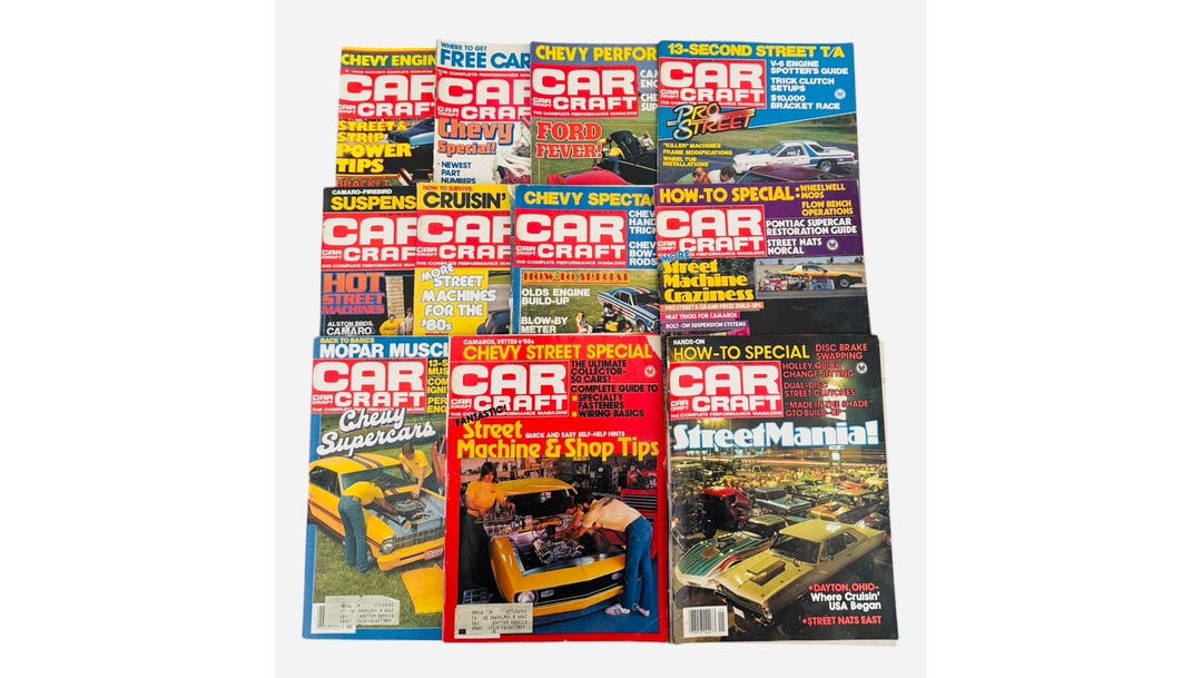 Lot of 11 Car Craft Magazines From the 1970's and 1980's - Drag Racing ...